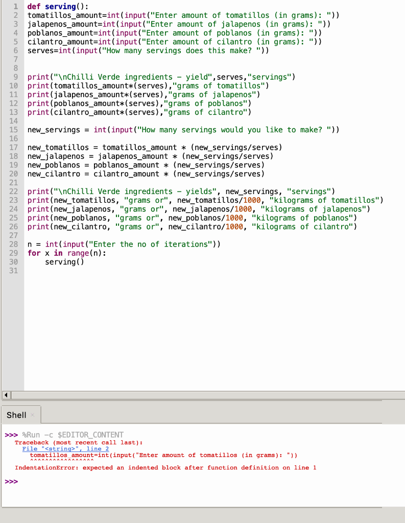 Solved What am i doing wrong with my code? This is the | Chegg.com
