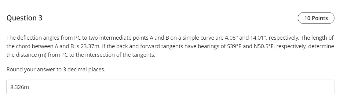 Solved Question 3 10 Points The deflection angles from PC to | Chegg.com