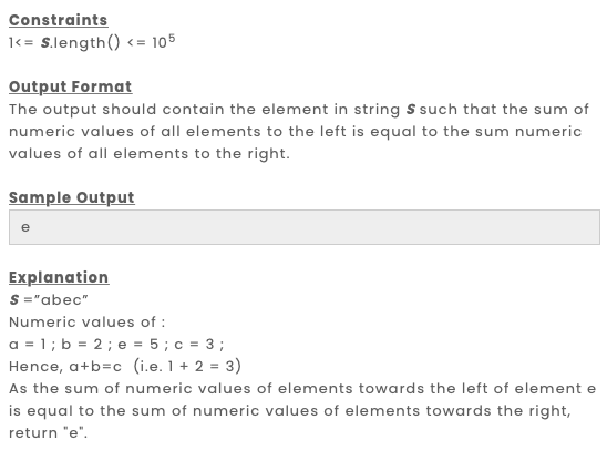 Solved Searching Algorithms: Equal Sums A string $ | Chegg.com