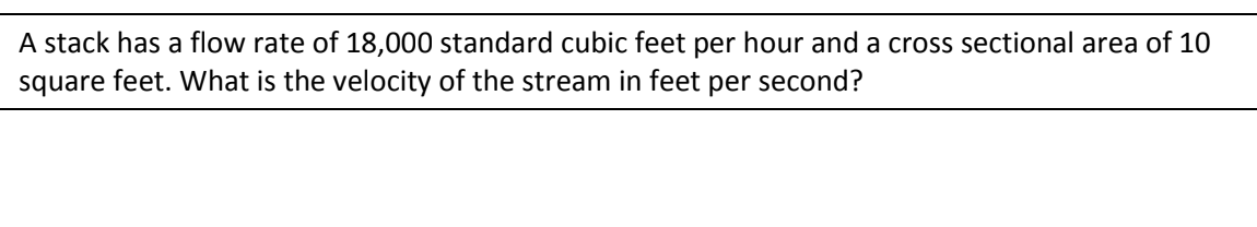 Solved A stack has a flow rate of 18,000 standard cubic feet | Chegg.com