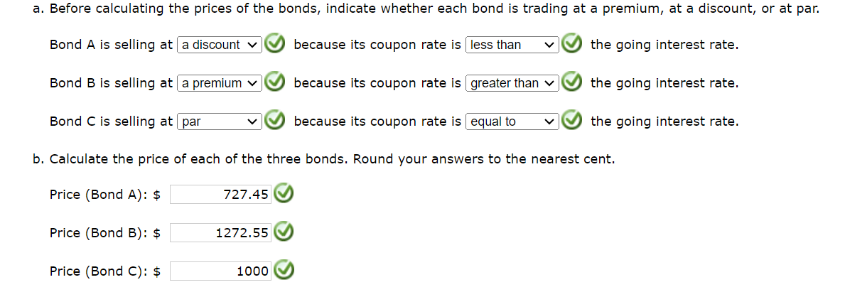 Solved c.g. Calculate the price of each bond (A,B, and C) at | Chegg.com