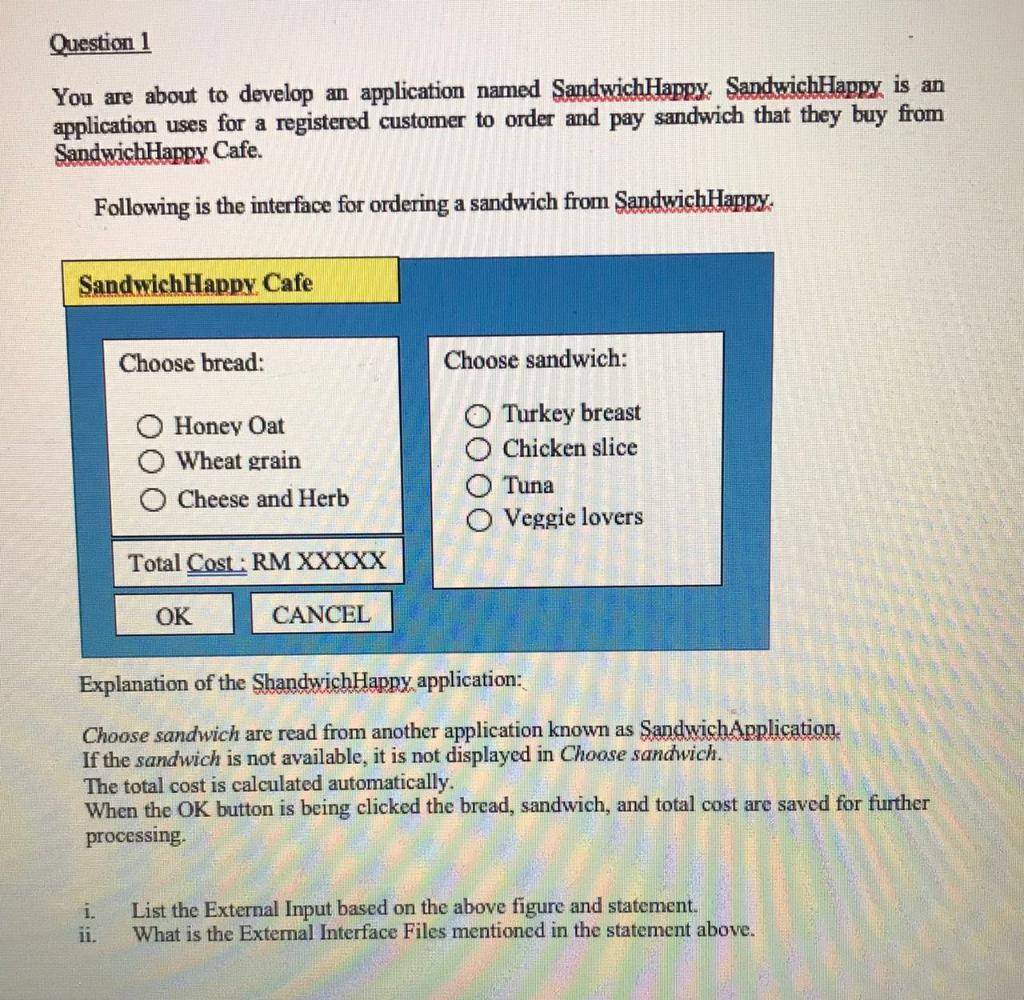 Solved Question 1 You are about to develop an application | Chegg.com