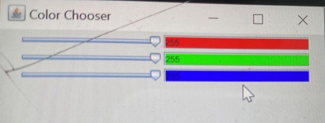 Solved Declare a subclass of JPanel called MyColorChooser | Chegg.com