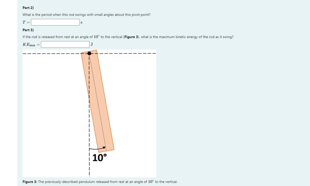 Solved A physical pendulum is set up by pivoting a rod with | Chegg.com