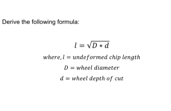 Solved Derive the following formula: l = Squareroot D * d | Chegg.com