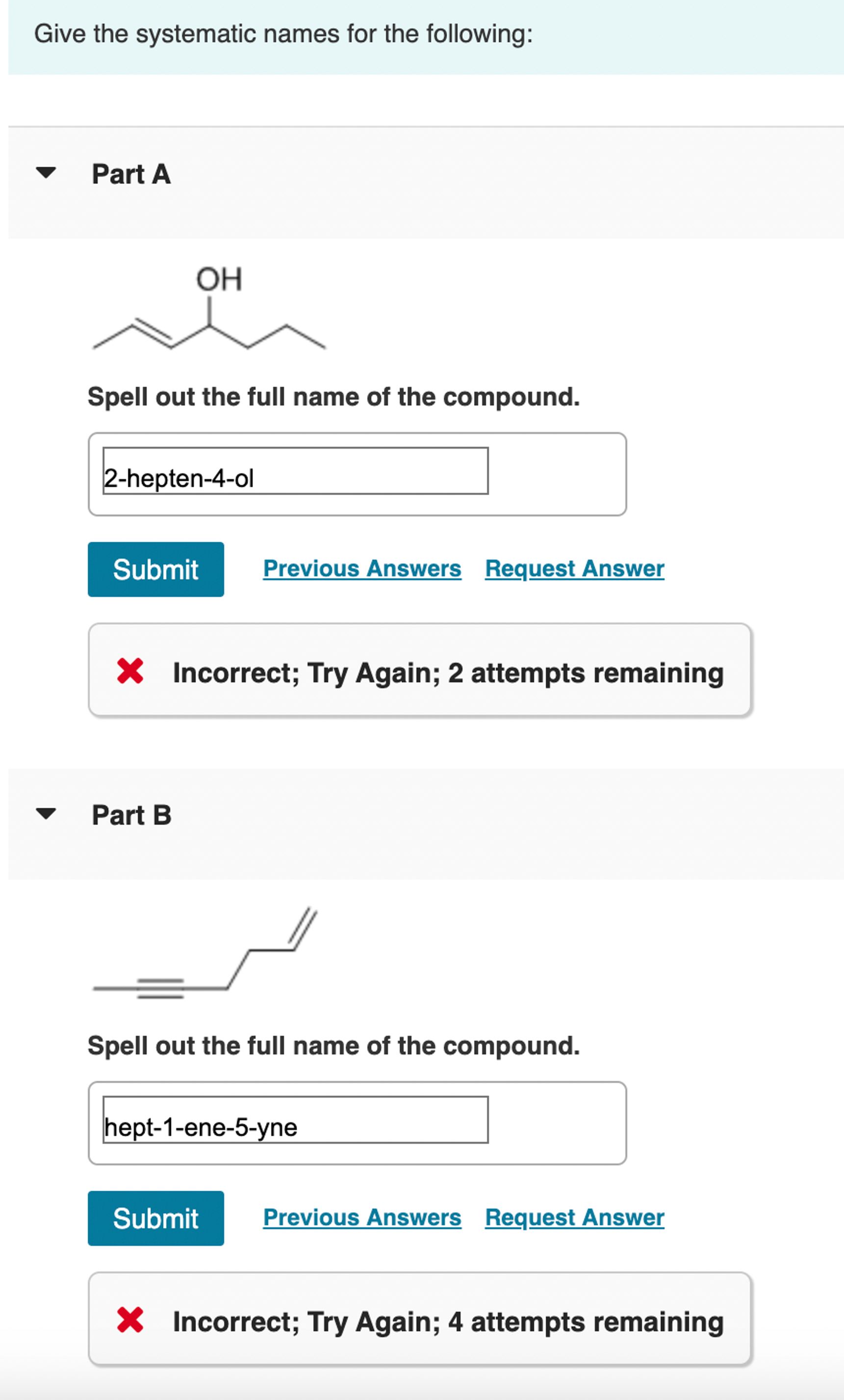 Solved Part ASpell out the full name of the | Chegg.com