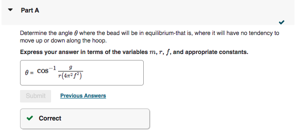 Solved A small bead of mass m is constrained to slide | Chegg.com