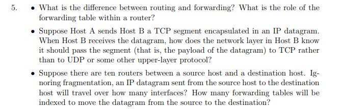 5. What is the difference between routing and | Chegg.com