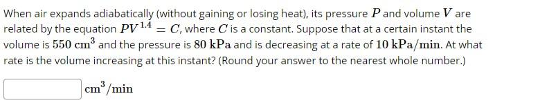 Solved When air expands adiabatically (without gaining or | Chegg.com