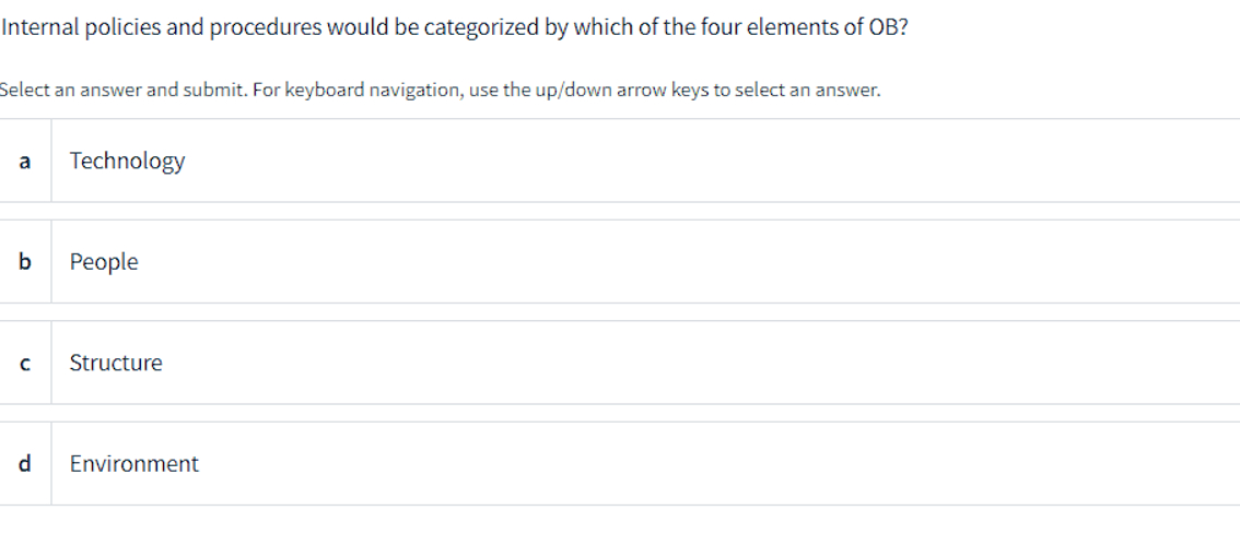 Solved Internal policies and procedures would be categorized | Chegg.com