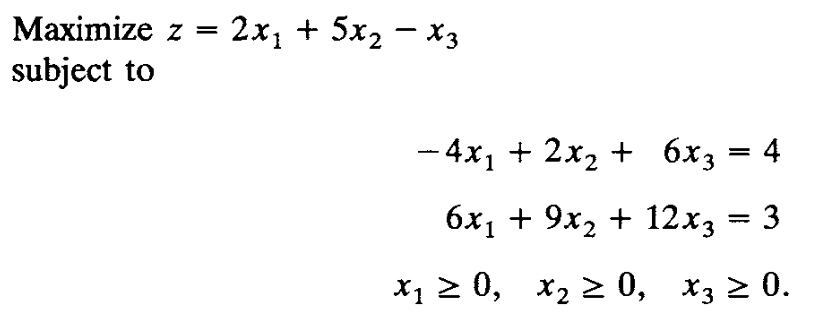 Solved Maximize z = 2x1 + 5x2 – x3 subject to - 4xy + 2x2 + | Chegg.com