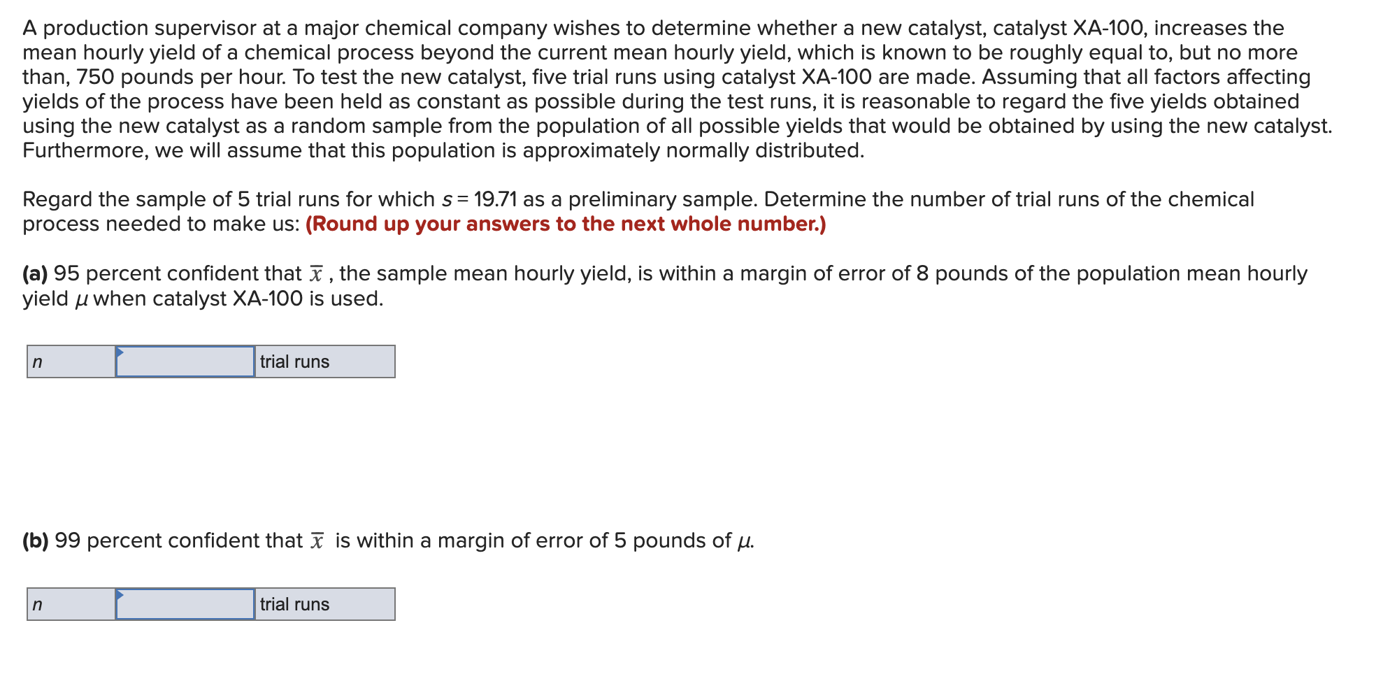Solved A production supervisor at a major chemical company | Chegg.com