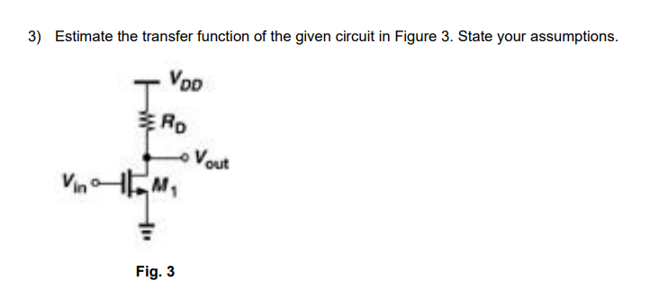 Solved 3) Estimate the transfer function of the given | Chegg.com