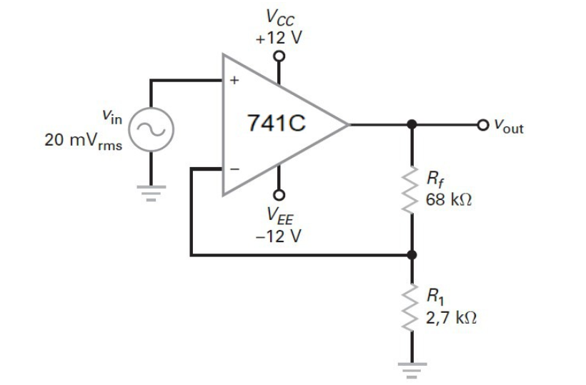 Solved The LM741C Operational Amplifier used in the circuit | Chegg.com