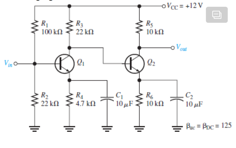 Solved 35) Figure shows a direct-coupled (that is, with | Chegg.com