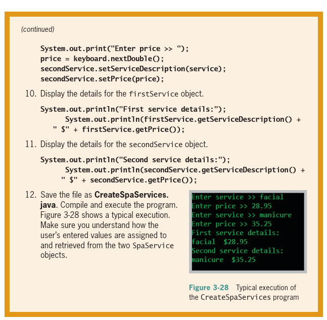 Solved You Do It Declaring and Using Objects In the last | Chegg.com