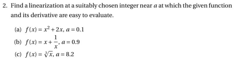 Solved 2. Find a linearization at a suitably chosen integer | Chegg.com