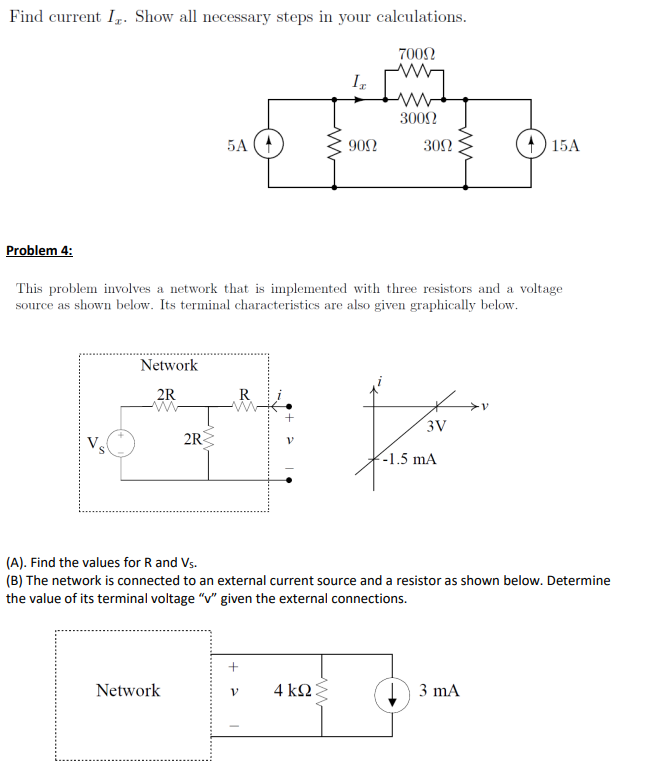 Solved Find current Ix. Show all necessary steps in your | Chegg.com