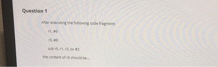 Solved Question 1 After executing the following code | Chegg.com