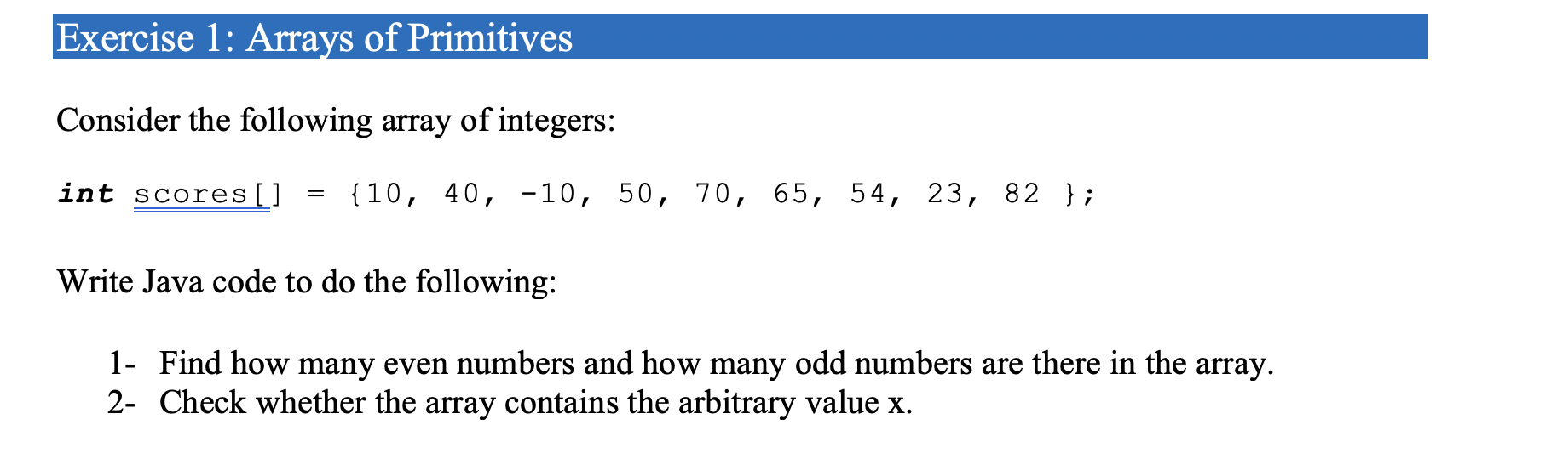 Solved Exercise 2: Arrays of Objects Consider the Point and | Chegg.com