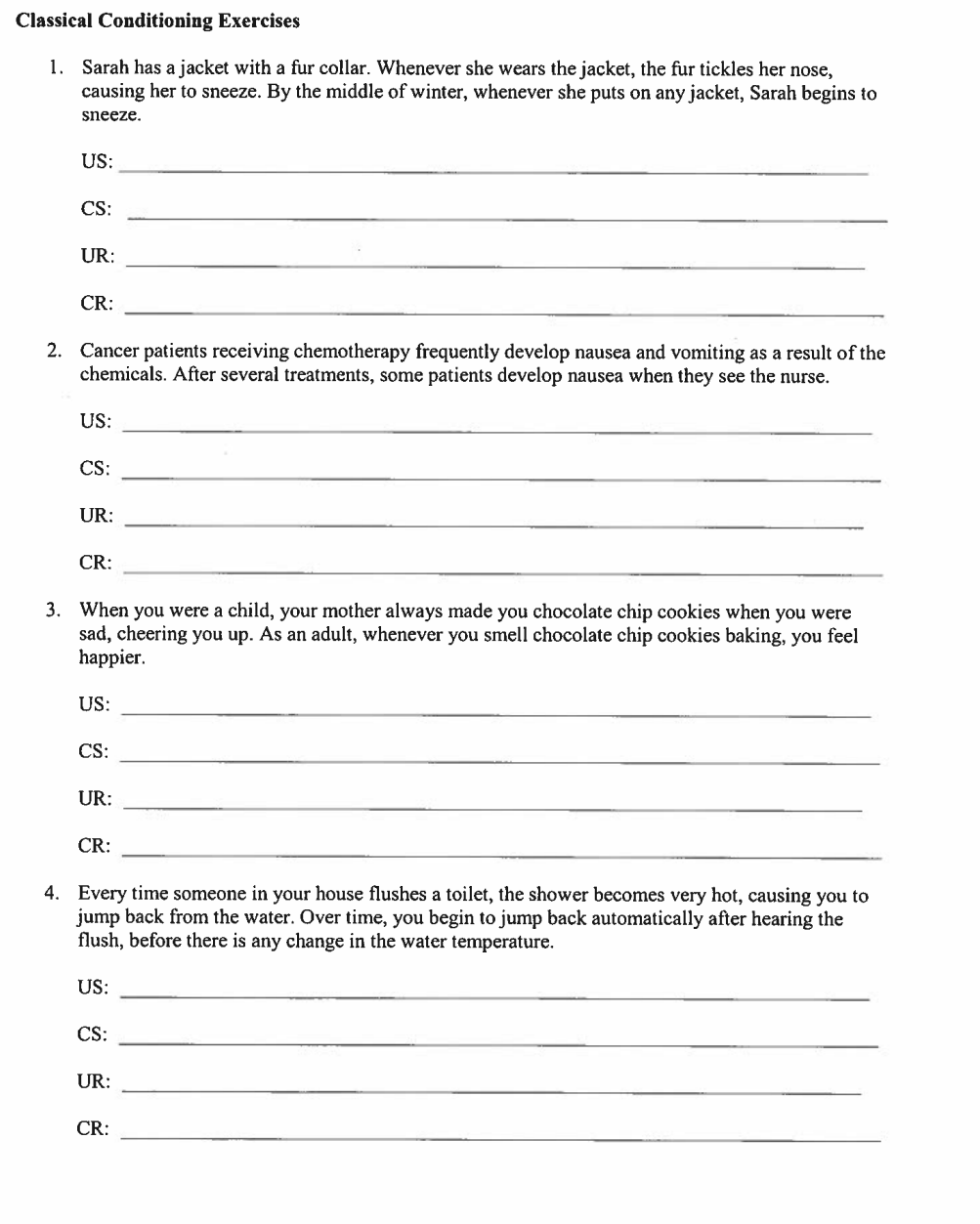 Solved Find the attached the classical conditioning | Chegg.com