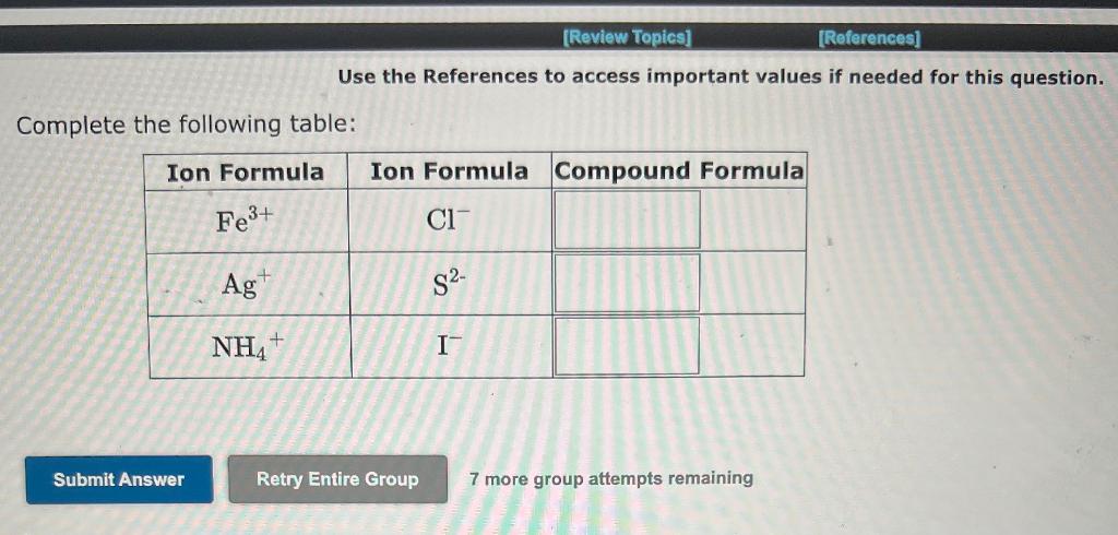 Solved Use the References to access important values if | Chegg.com