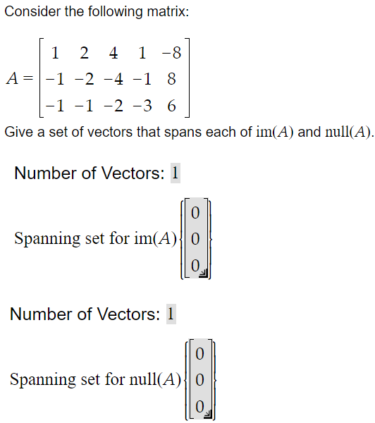 Solved Consider the following matrix: | Chegg.com