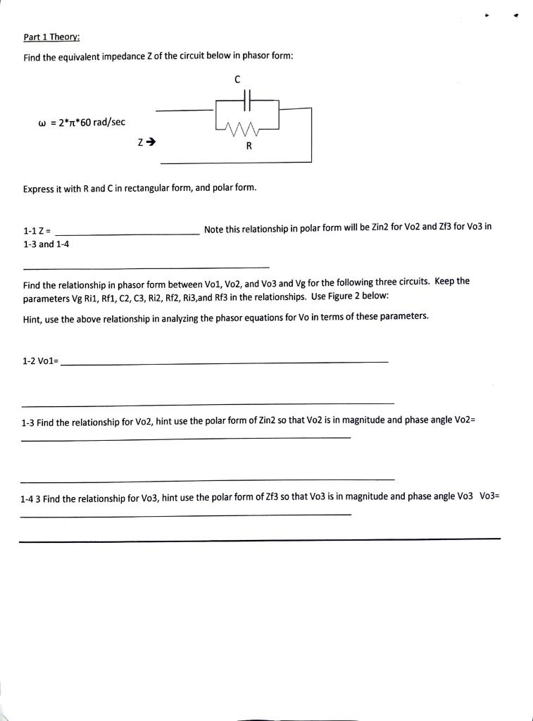How do I setup the equations to complete the Part 1 | Chegg.com