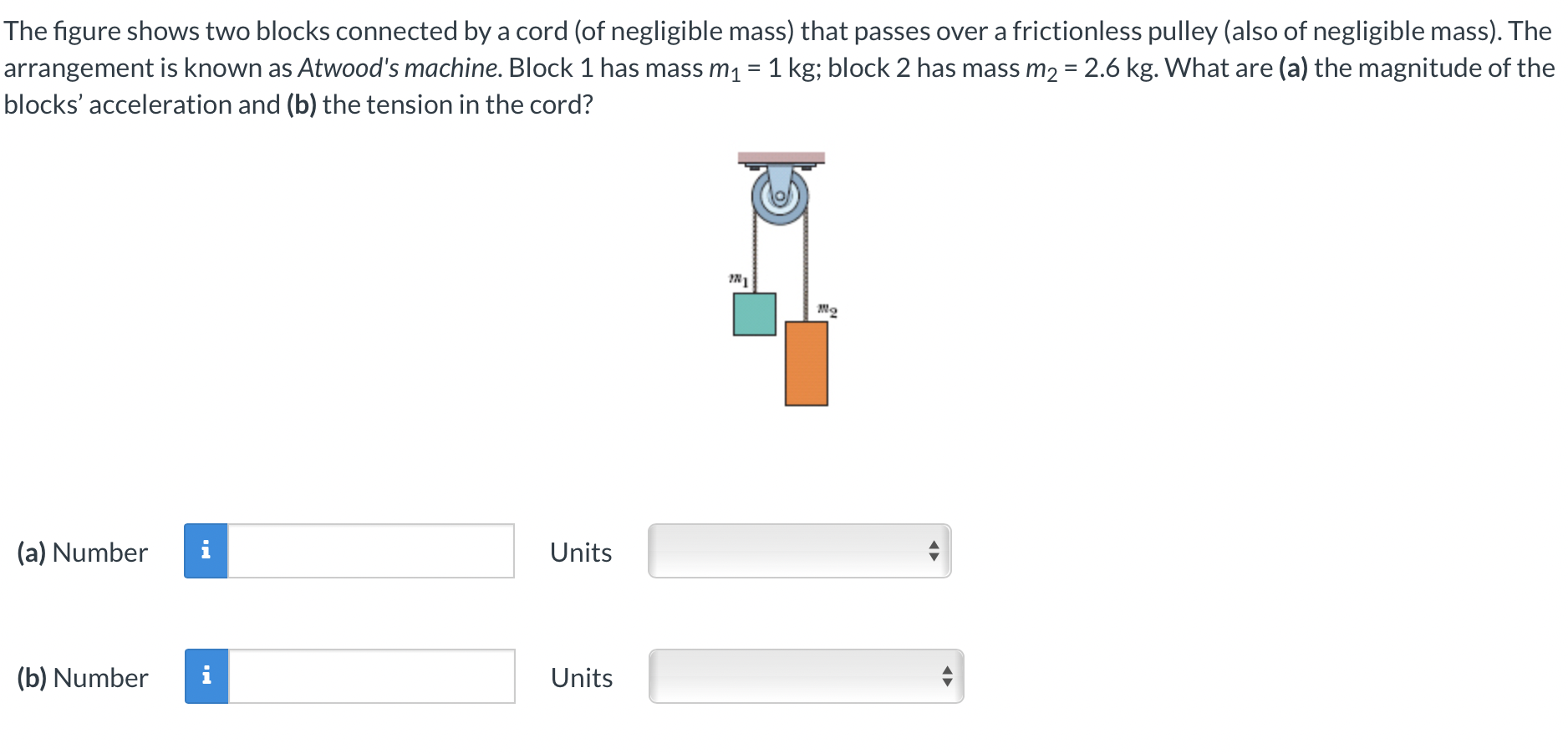 The Figure Shows Two Blocks Connected By A Cord The Figure Shows Two Blocks Connected By A Cord