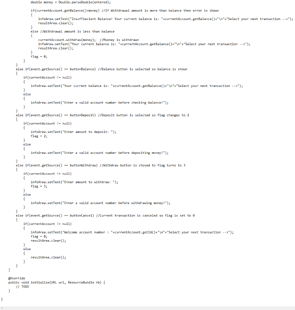 Java Fx Fxml And Sql Database The Atm Uses Java Fxml