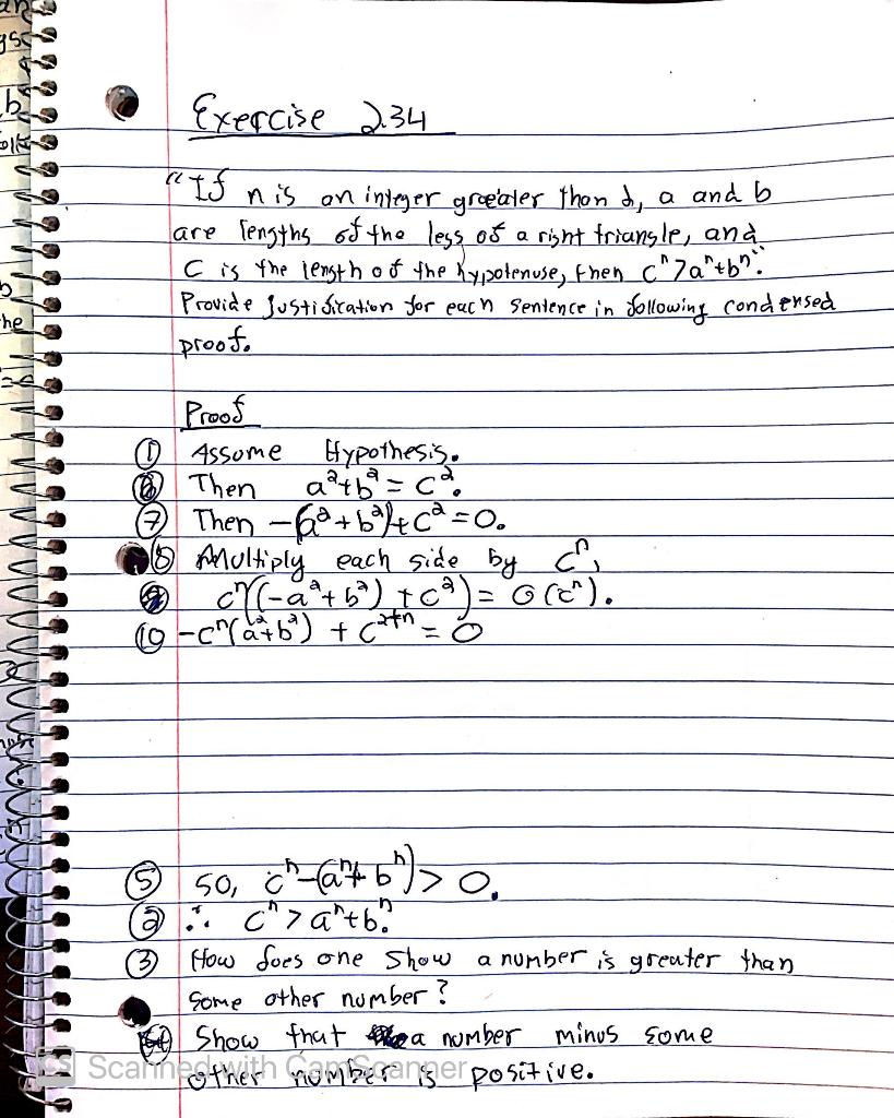 Solved Proof: If n is an integer greater than 2, a and b are | Chegg.com