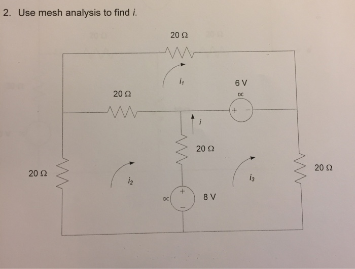 Solved Use mesh analysis to find i. | Chegg.com