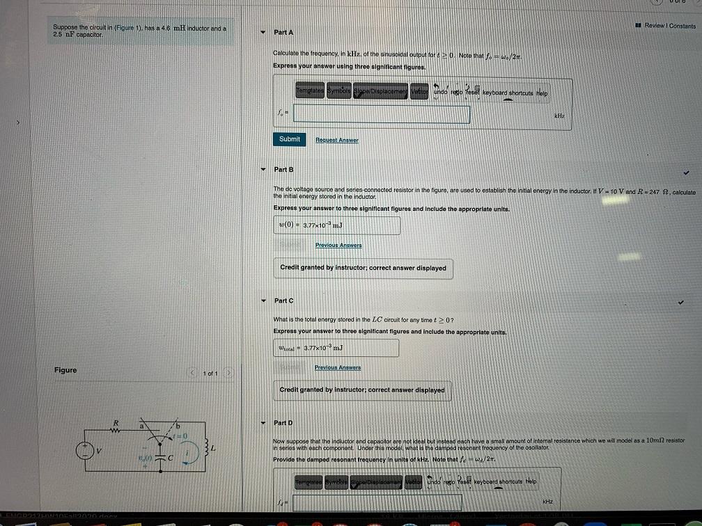 Solved 11 Review Constants Suppose the circult in Figure 10 | Chegg.com
