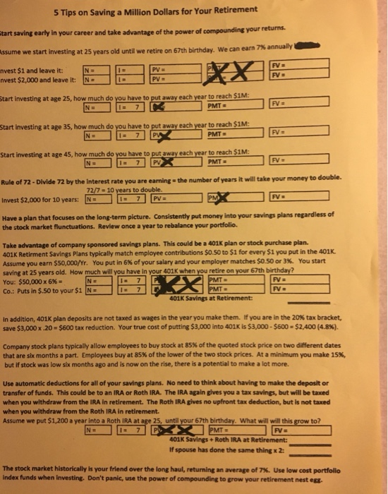 Solved Have a plan that focuses on the long-term picture. | Chegg.com