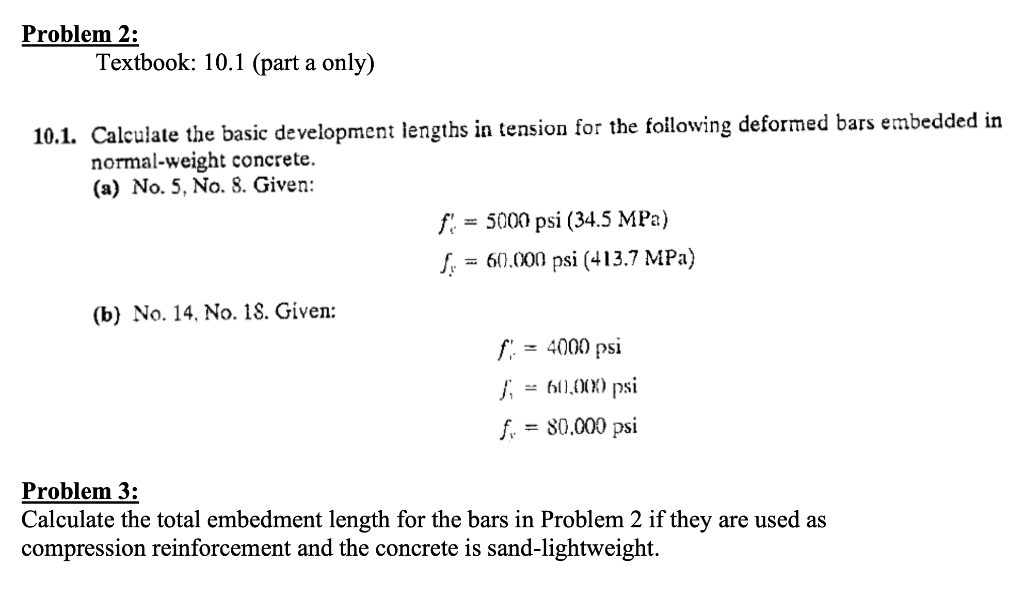 Solved Problem 2: Textbook: 10.1 (part a only) 10.1. | Chegg.com
