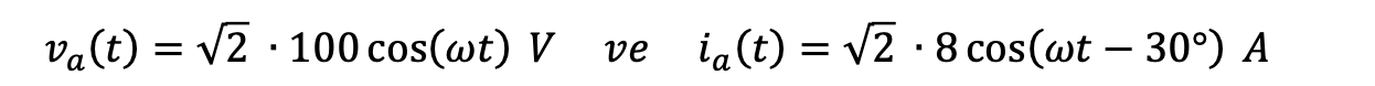 Solved The instantaneous voltage and current expression of | Chegg.com