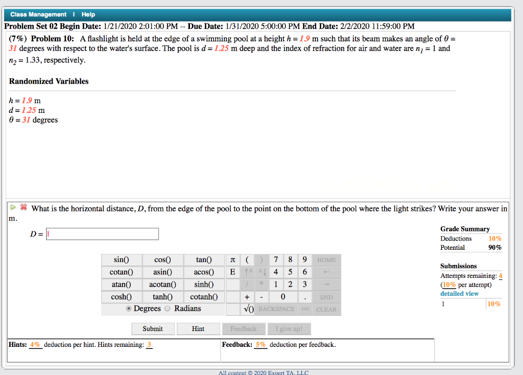 Solved Class Management | Help Problem Set 02 Begin Date: | Chegg.com