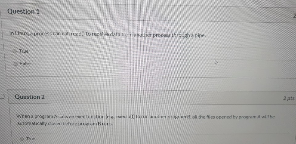 Solved Question 1 In Linux, a process can call read) to | Chegg.com