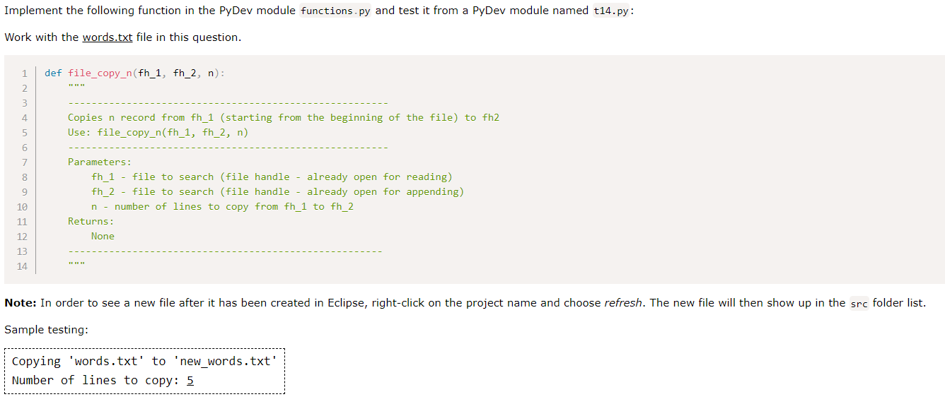 Solved Please show the code! Both the question and words.txt | Chegg.com