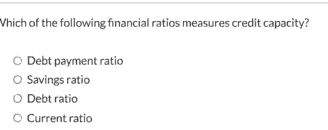 Solved Vhich of the following financial ratios measures | Chegg.com