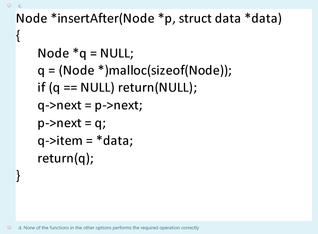 Solved Given struct data { int id; float price; typedef | Chegg.com