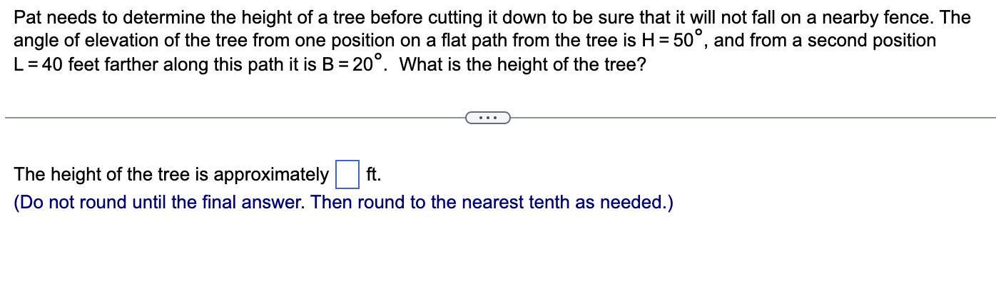 Solved Pat needs to determine the height of a tree before | Chegg.com