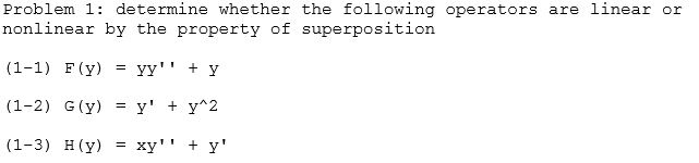 Solved Problem 1: determine whether the following operators | Chegg.com
