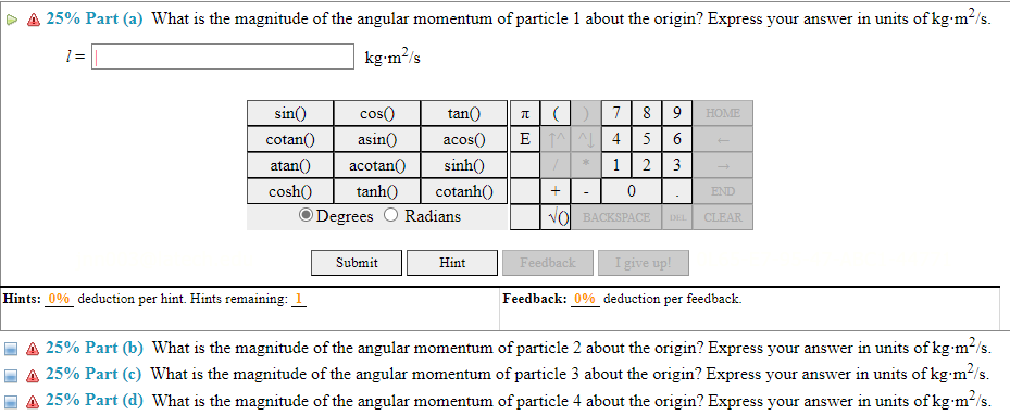 Solved (6\%) Problem 10: The diagram shows four identical | Chegg.com