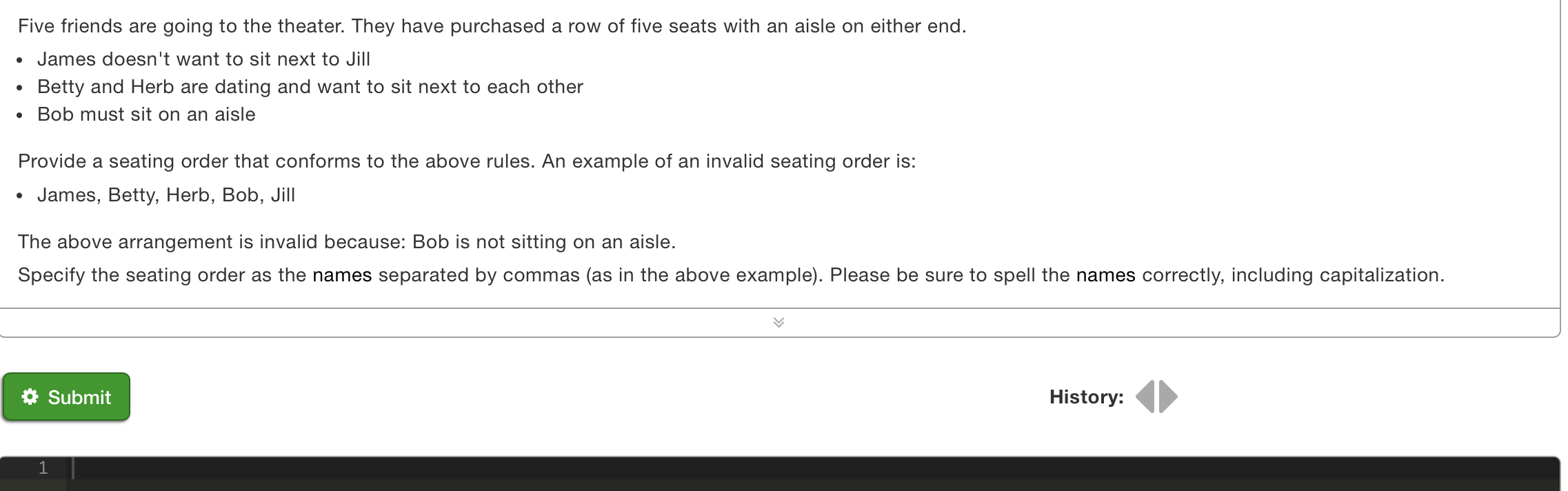 Solved answer question from code lab correctly please | Chegg.com