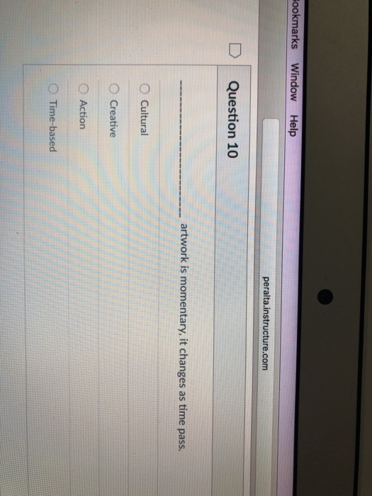 Solved ookmarks Window Help peralta.instructure.com | Chegg.com