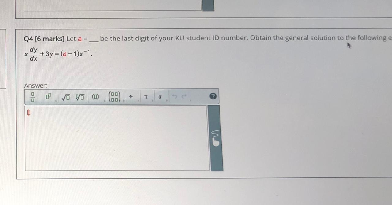 Solved be the last digit of your KU student ID number. | Chegg.com