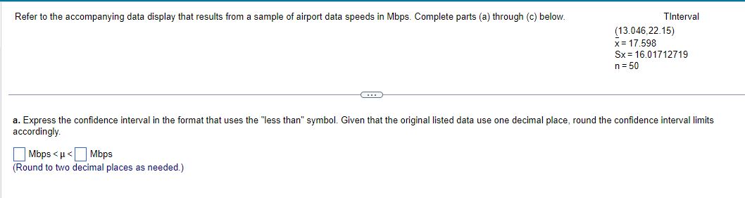 Solved Refer to the accompanying data display that results | Chegg.com