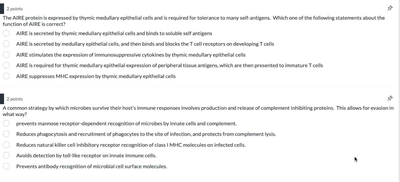 The AIRE protein is expressed by thymic medullary | Chegg.com