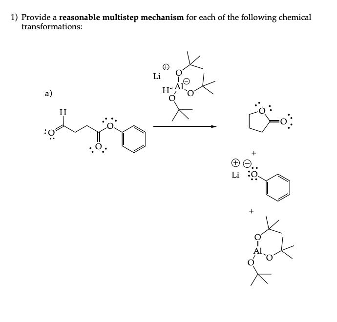Solved Provide a reasonable multistep mechanism for each of | Chegg.com